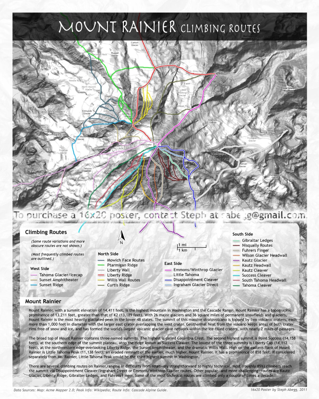 Mt. Rainier Climbing Statistics - www.StephAbegg.com